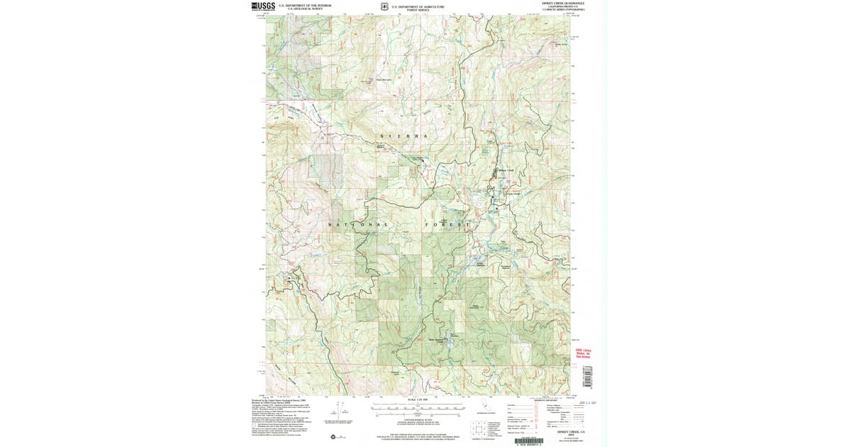 2004 Map of Dinkey Creek, Fresno County, CA — High-Res | Pastmaps