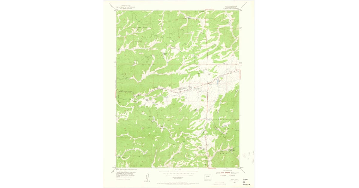 1954 Map of Divide, CO — High-Res | Pastmaps