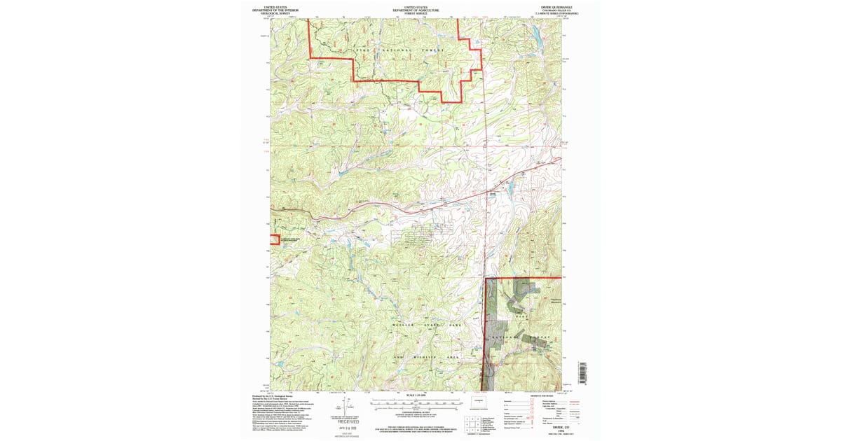1994 Map of Divide, CO — High-Res | Pastmaps