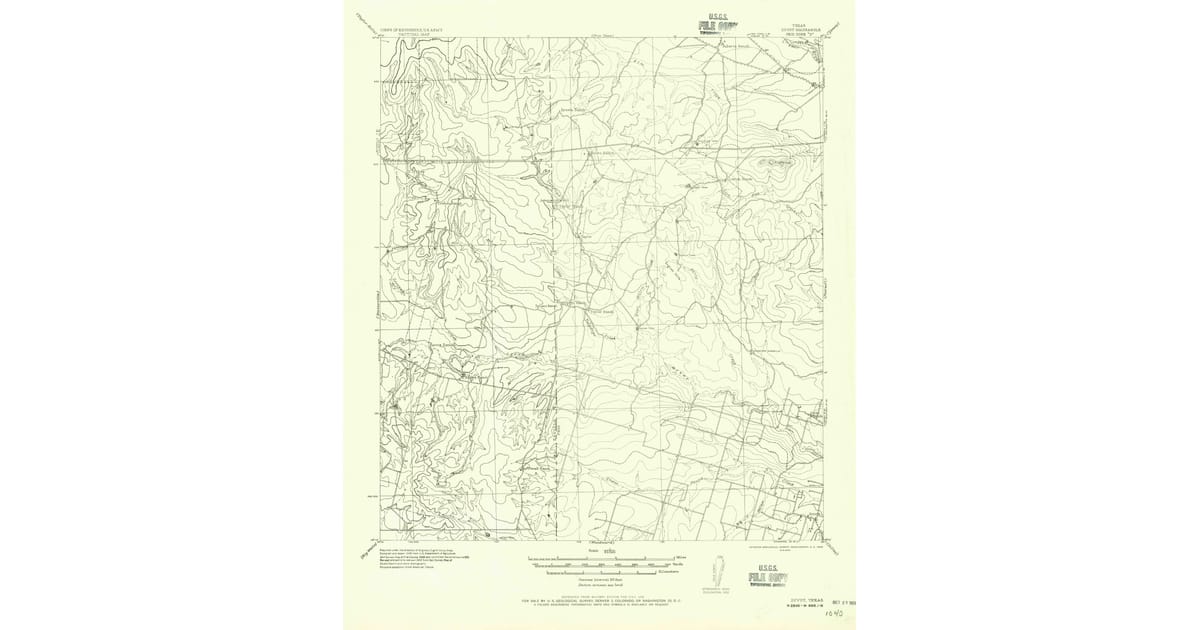 1956 Map of Divot, Frio County, TX — High-Res | Pastmaps