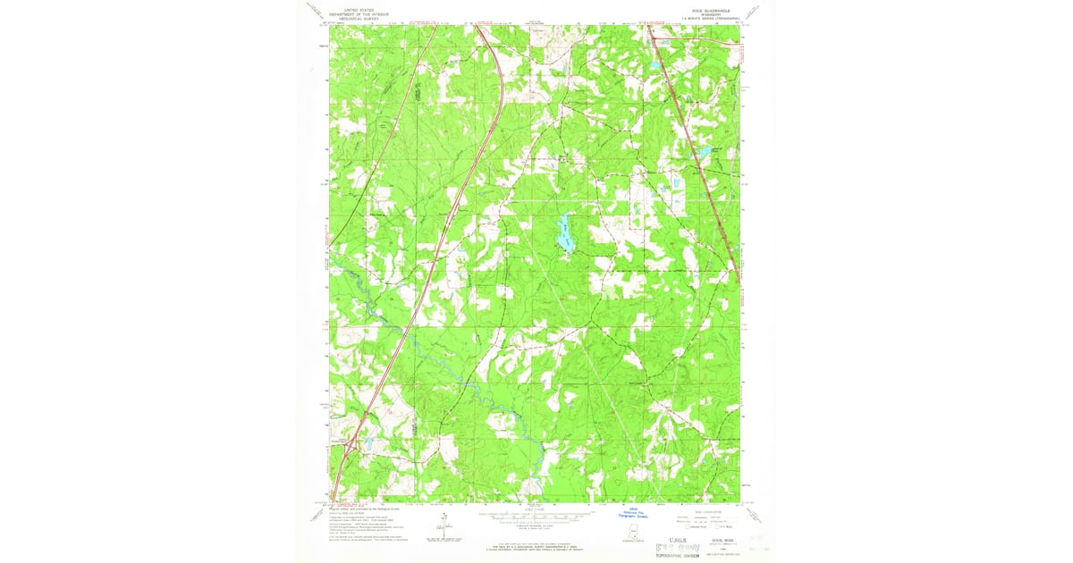 1965 Map of Dixie, Forrest County, MS — High-Res | Pastmaps