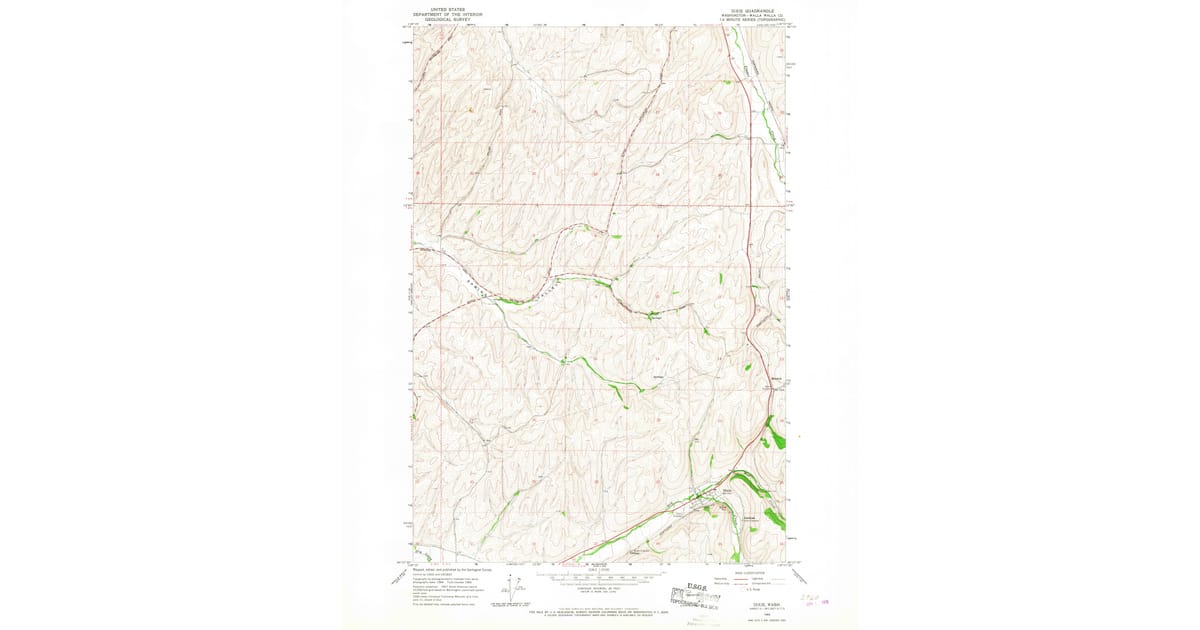 1966 Map of Dixie, WA — High-Res | Pastmaps