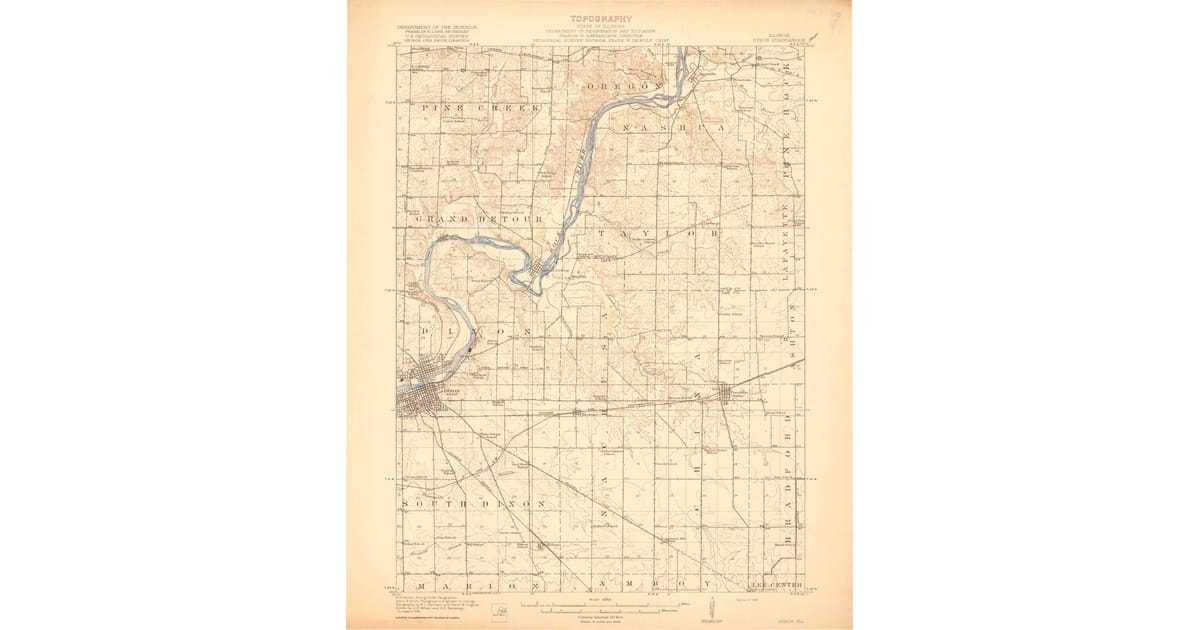 1918 Map of Dixon, IL — High-Res | Pastmaps
