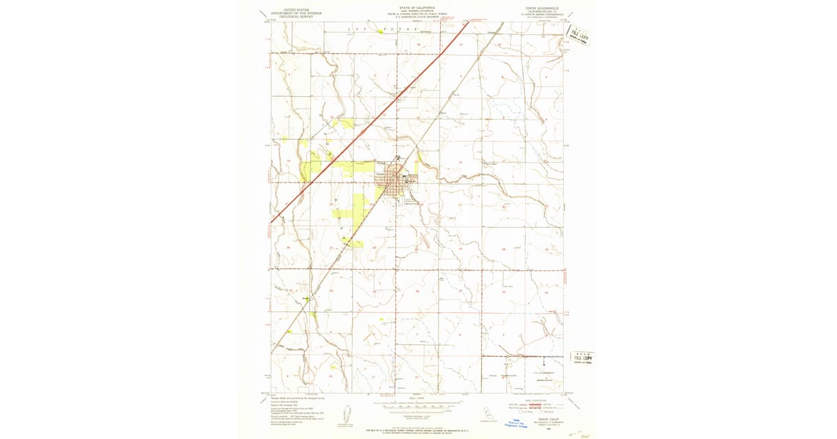 1950s Maps of Dixon, CA | Pastmaps