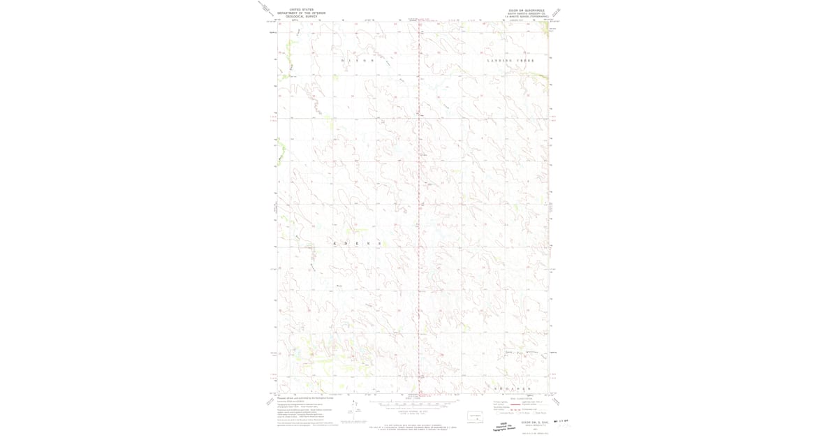 1971 Map of Dixon SW, Gregory County, SD — High-Res | Pastmaps
