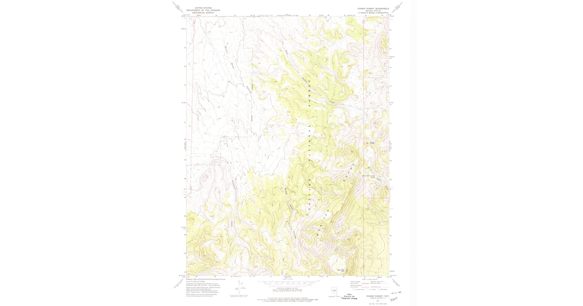 1971 Map of Dobbin Summit, Nye County, NV — High-Res | Pastmaps