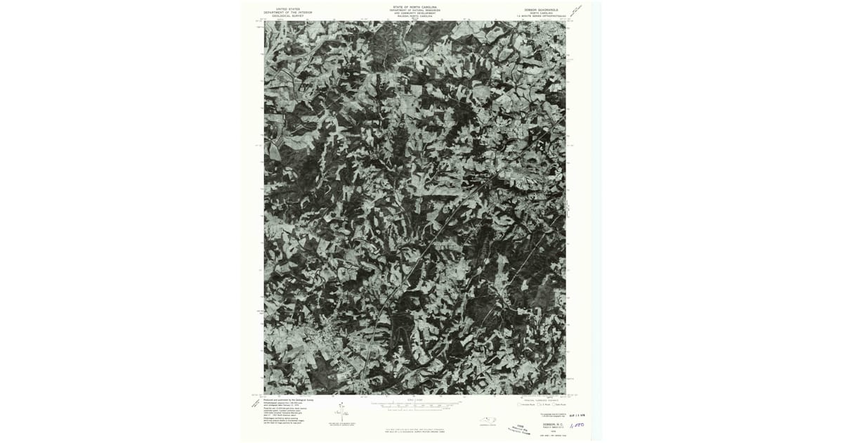 1976 Map of Dobson, NC — High-Res | Pastmaps