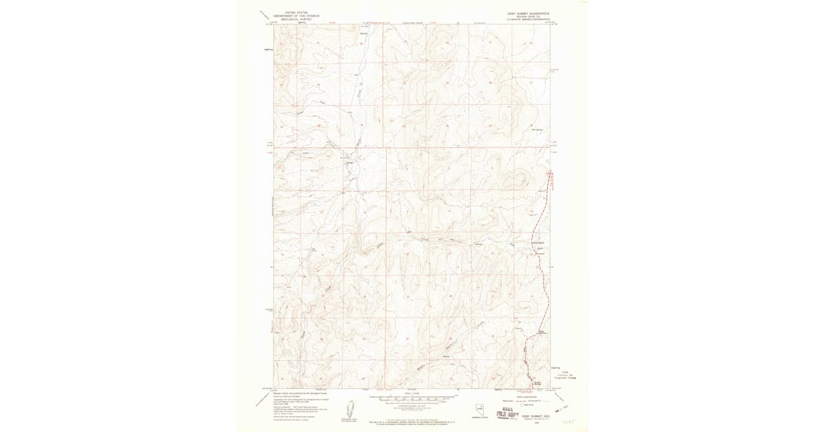 1958 Map of Doby Summit, Elko County, NV — High-Res | Pastmaps