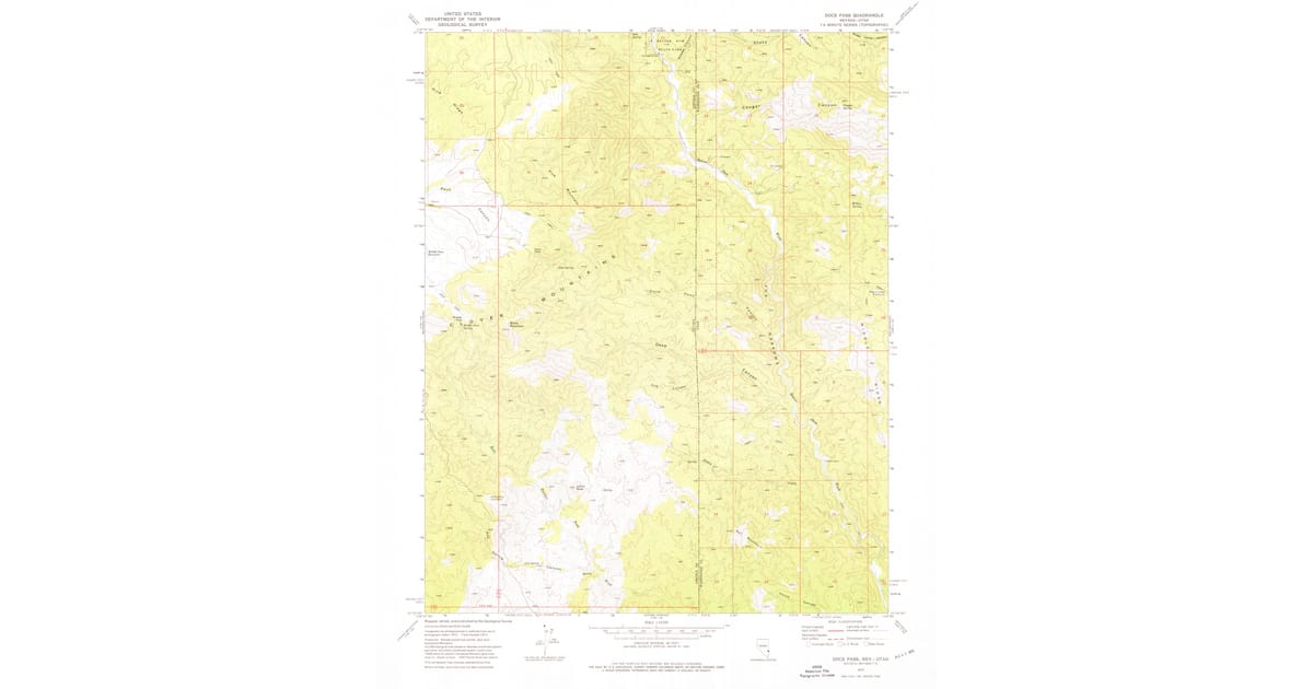 1958 Map of Docs Pass, Lincoln County, NV — High-Res | Pastmaps