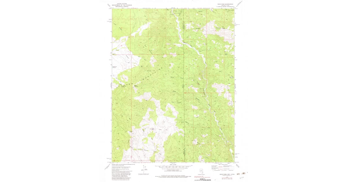 1973 Map of Docs Pass, Lincoln County, NV — High-Res | Pastmaps