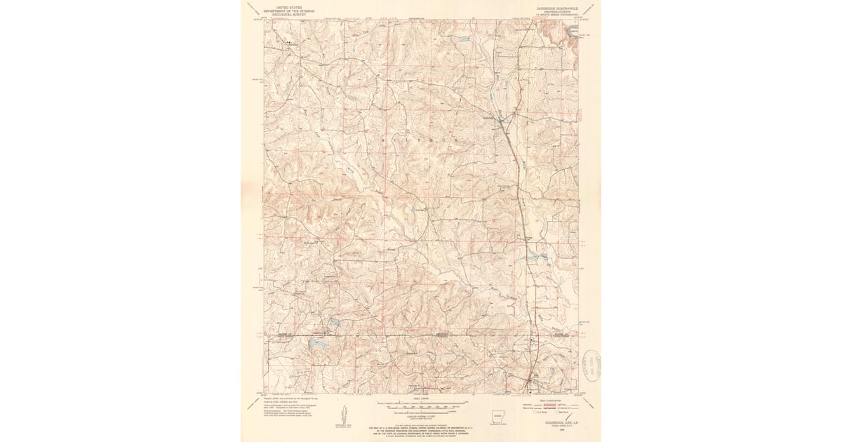 1950s Maps of Ida, LA | Pastmaps