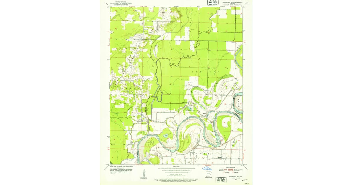 1952 Map of Doddridge NE, Miller County, AR — High-Res | Pastmaps