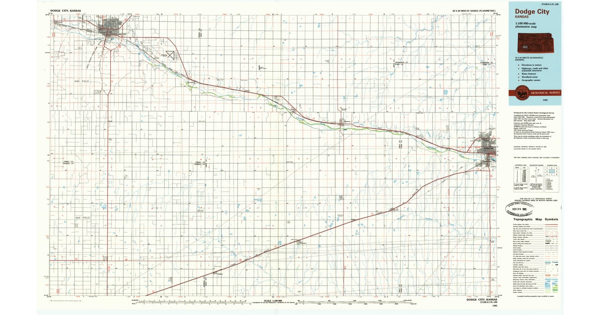 1980s Maps of Dodge City, KS | Pastmaps