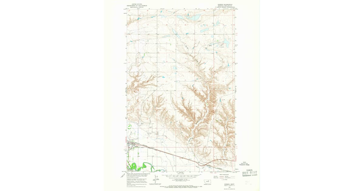 1964 Map of Dodson, MT — High-Res | Pastmaps