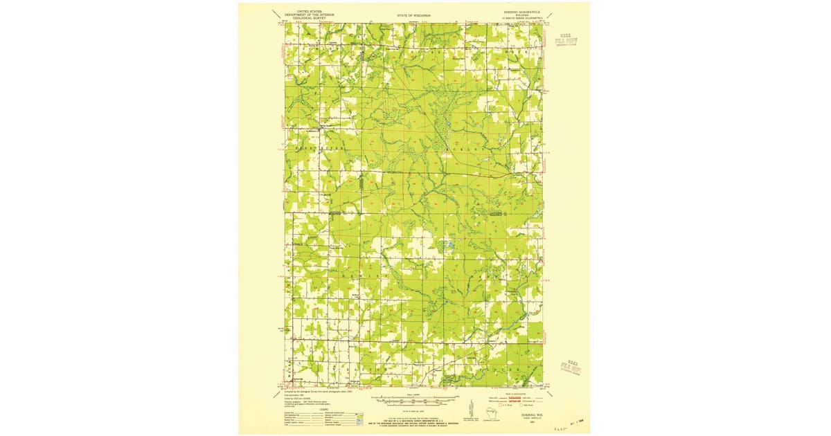 1951 Map of Doering, Marathon County, WI — High-Res | Pastmaps
