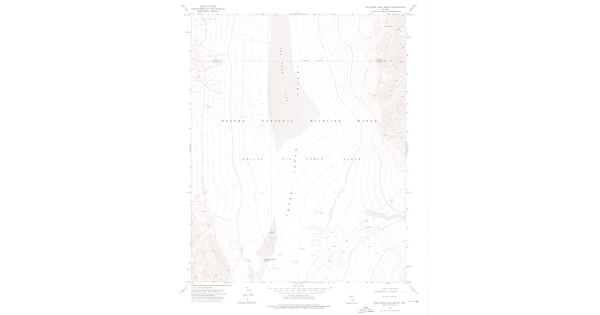 1973 Map of Dog Bone Lake South, Clark County, NV — High-Res | Pastmaps