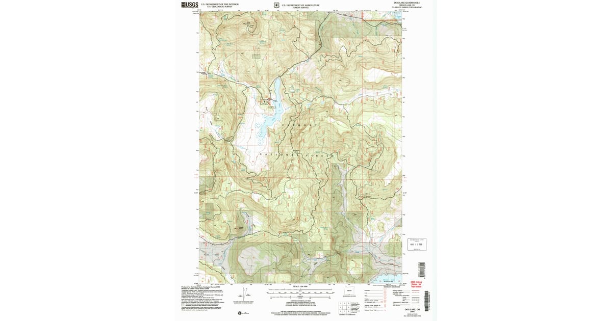 2004 Map of Dog Lake, Lake County, OR — High-Res | Pastmaps