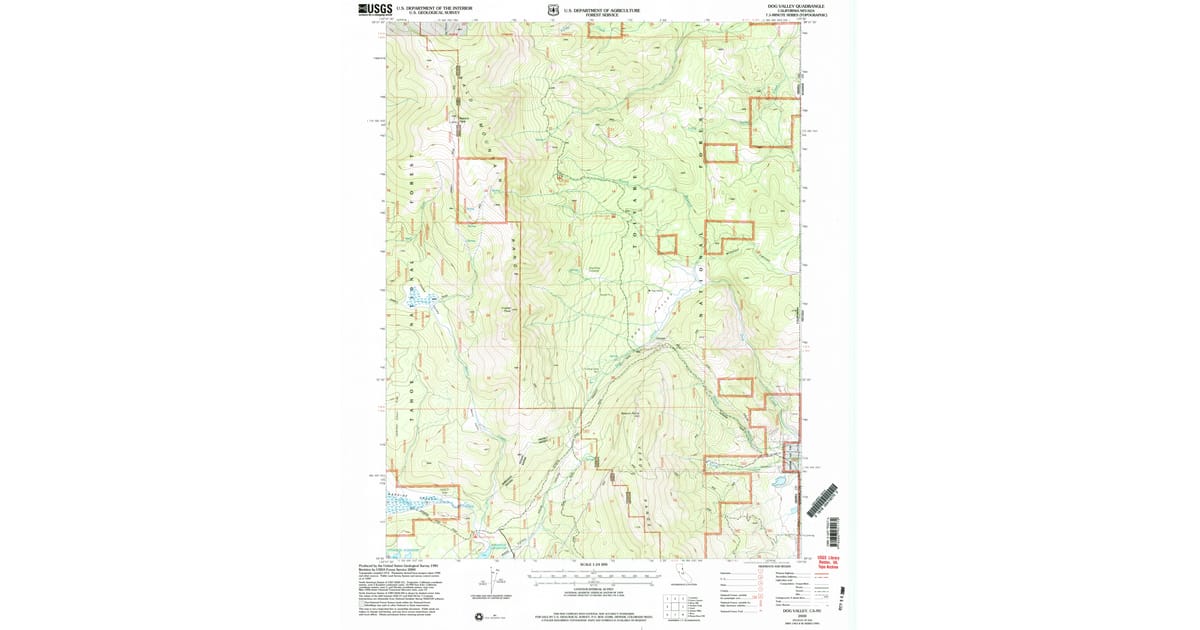 2000 Map of Dog Valley, Sierra County, CA — High-Res | Pastmaps