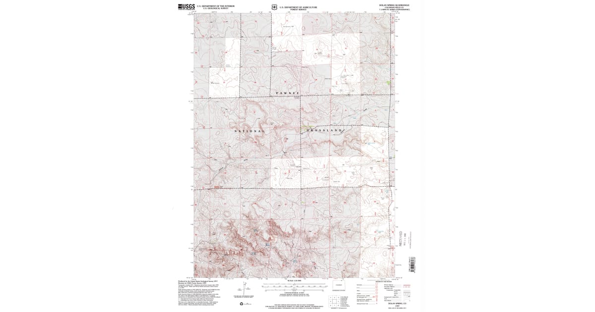 1997 Map of Dolan Spring, Weld County, CO — High-Res | Pastmaps