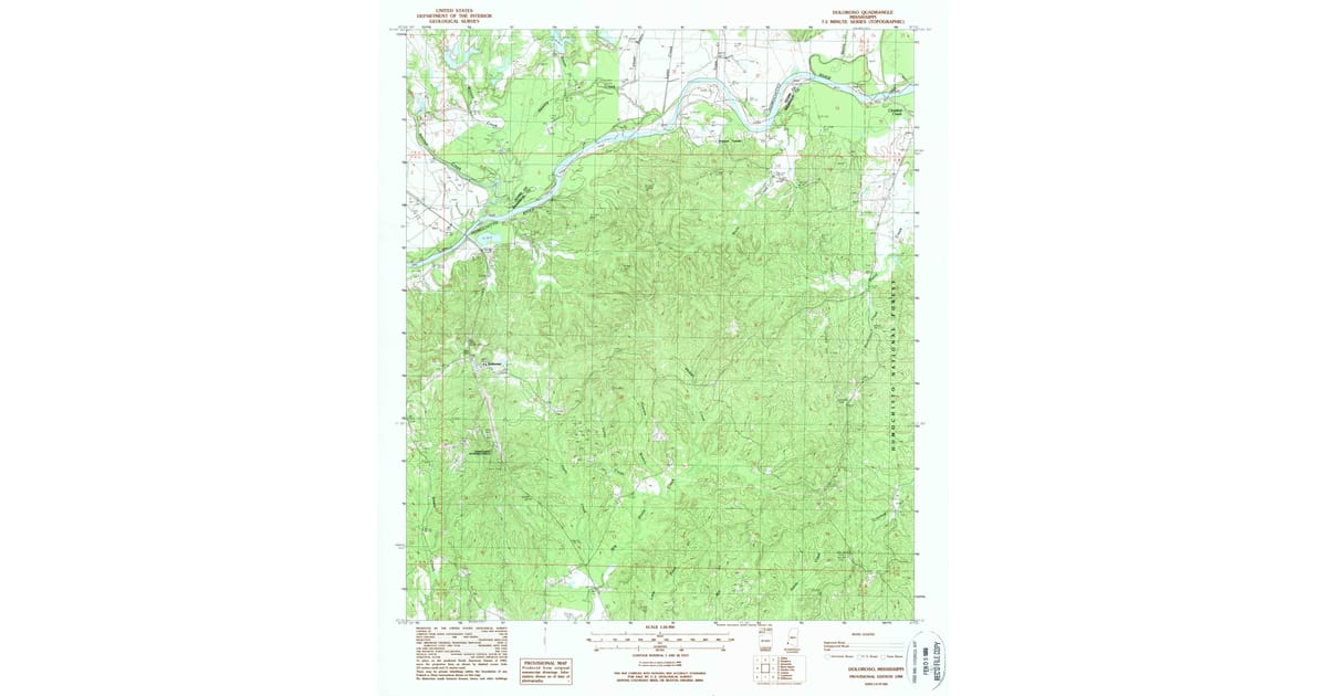 1988 Map of Doloroso, Wilkinson County, MS — High-Res | Pastmaps