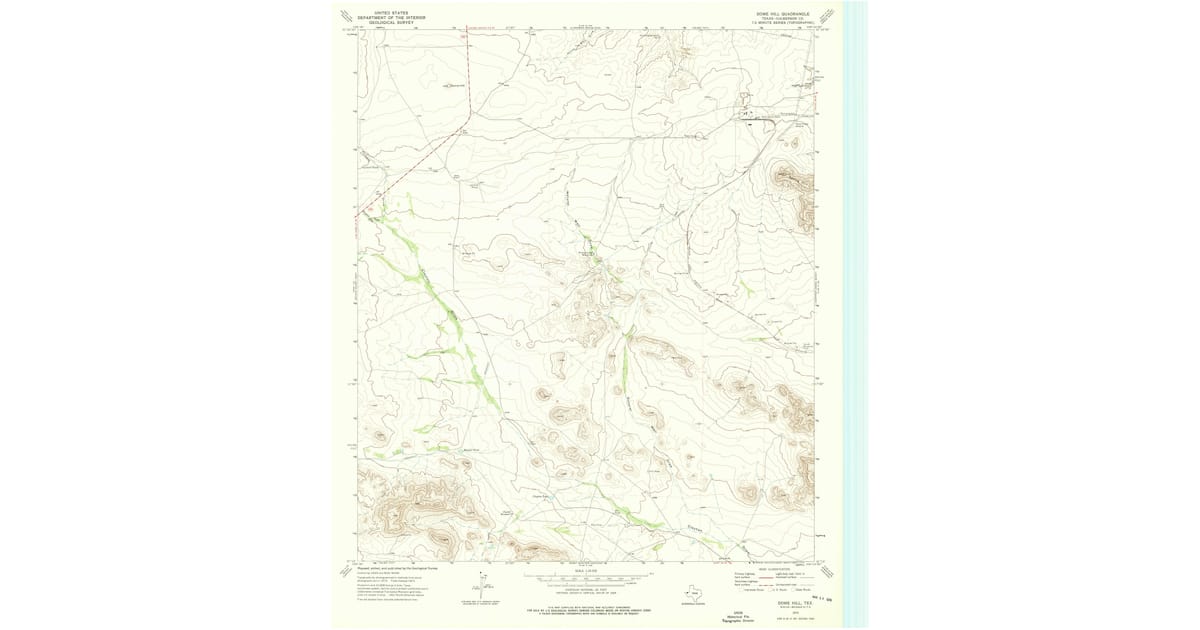 1973 Map of Dome Hill, Culberson County, TX — High-Res | Pastmaps