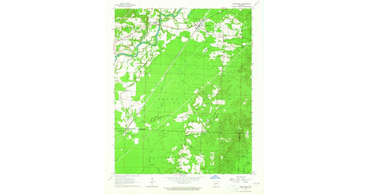 1964 Map of Donaldson, AR — High-Res | Pastmaps