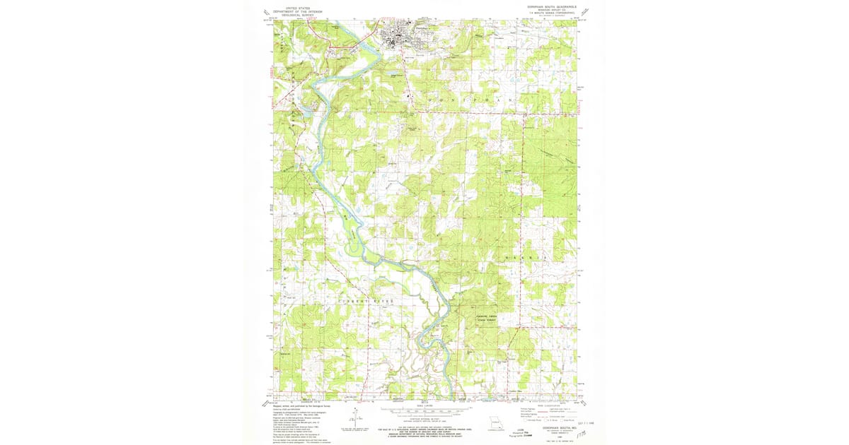 1980 Map of Doniphan South, Ripley County, MO — High-Res | Pastmaps