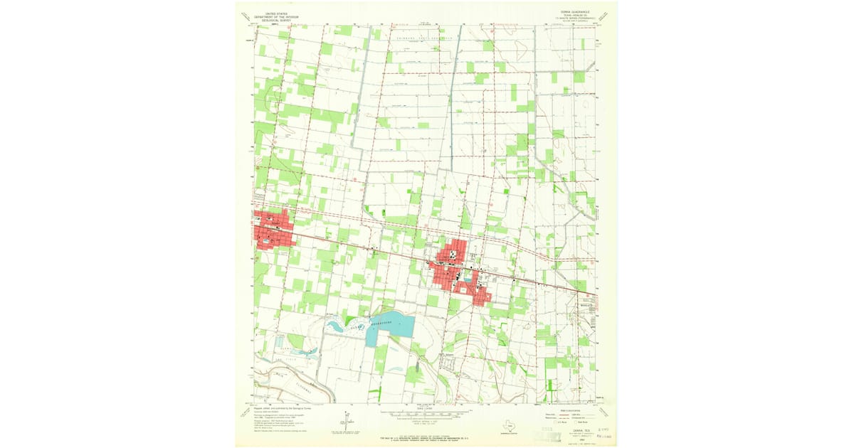 1963 Map of Donna, TX — High-Res | Pastmaps