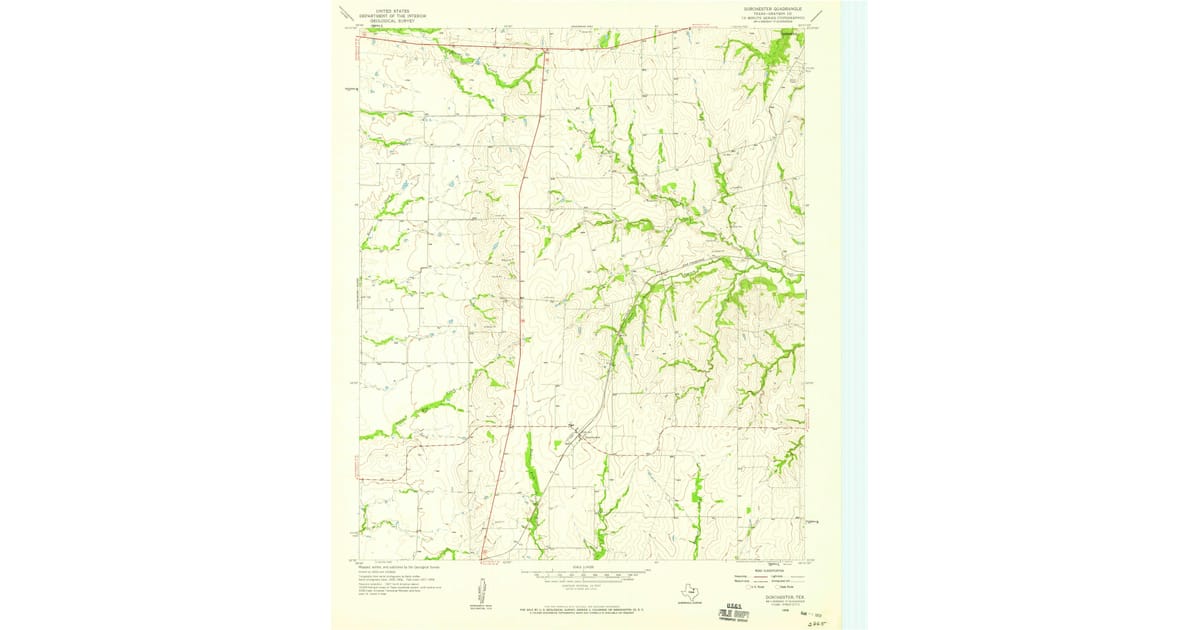 1958 Map of Dorchester, TX — High-Res | Pastmaps