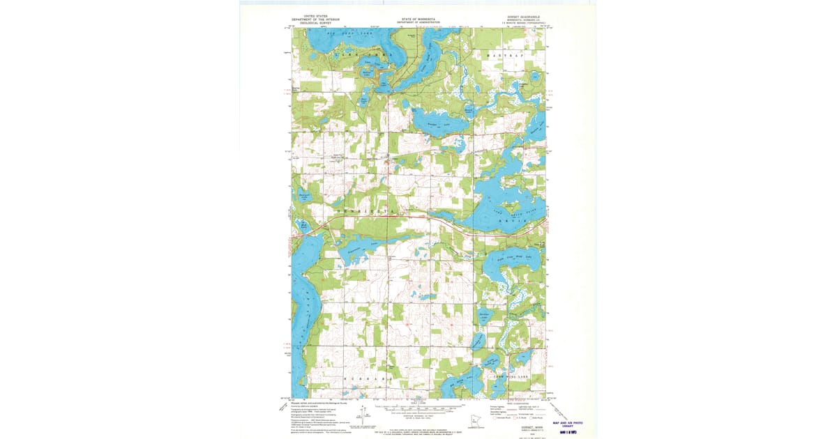 1970 Map of Dorset, Hubbard County, MN — High-Res | Pastmaps