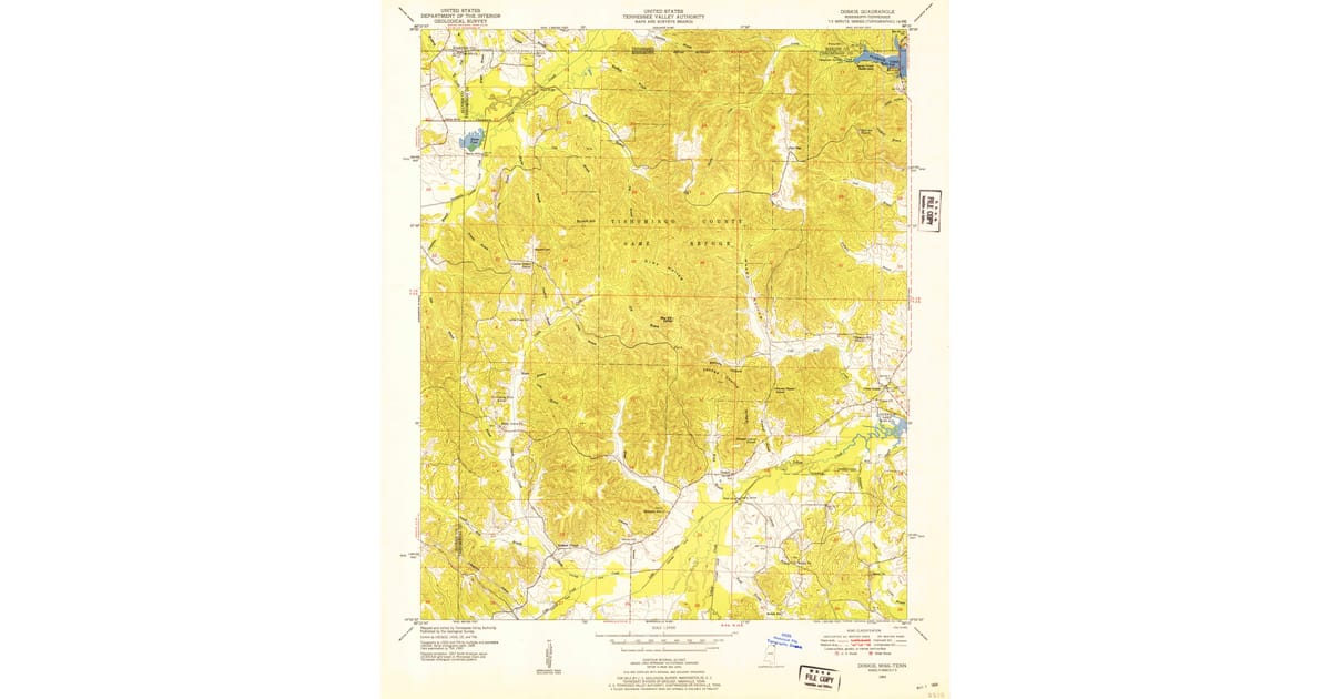 1950 Map of Doskie, Tishomingo County, MS — High-Res | Pastmaps