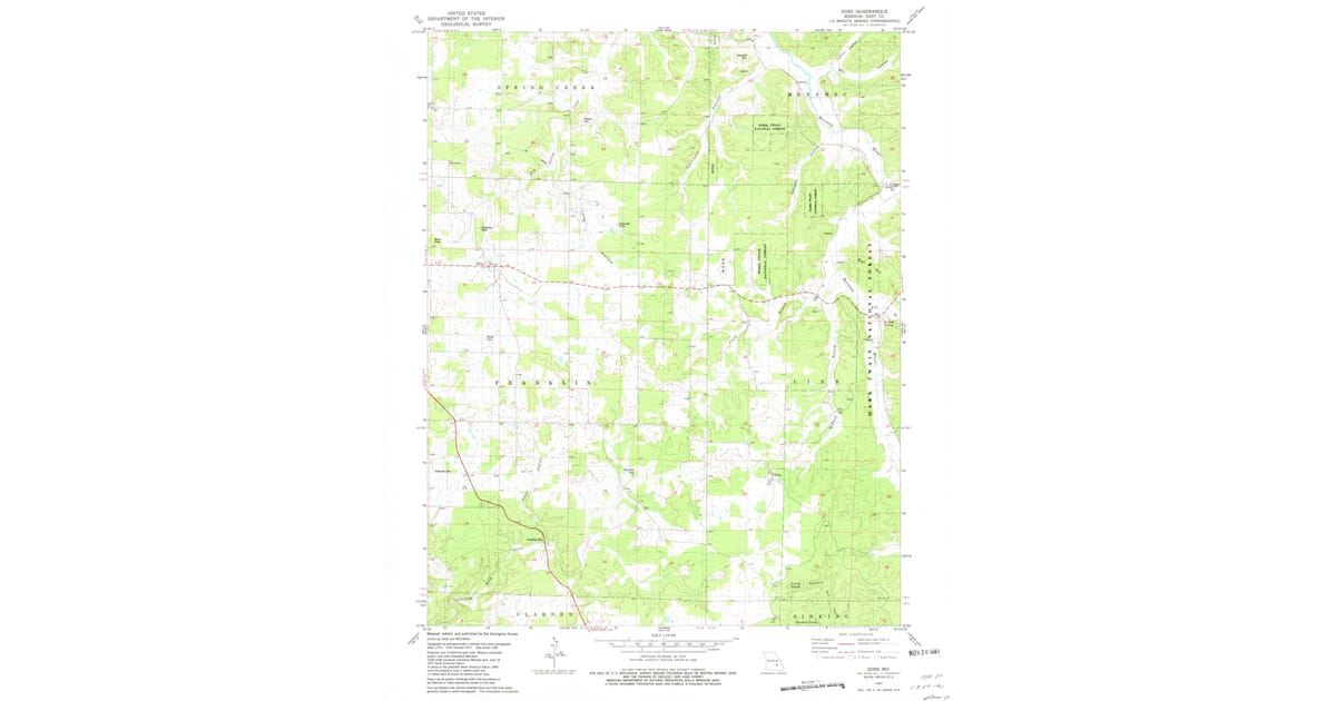 1981 Map of Doss, Dent County, MO — High-Res | Pastmaps