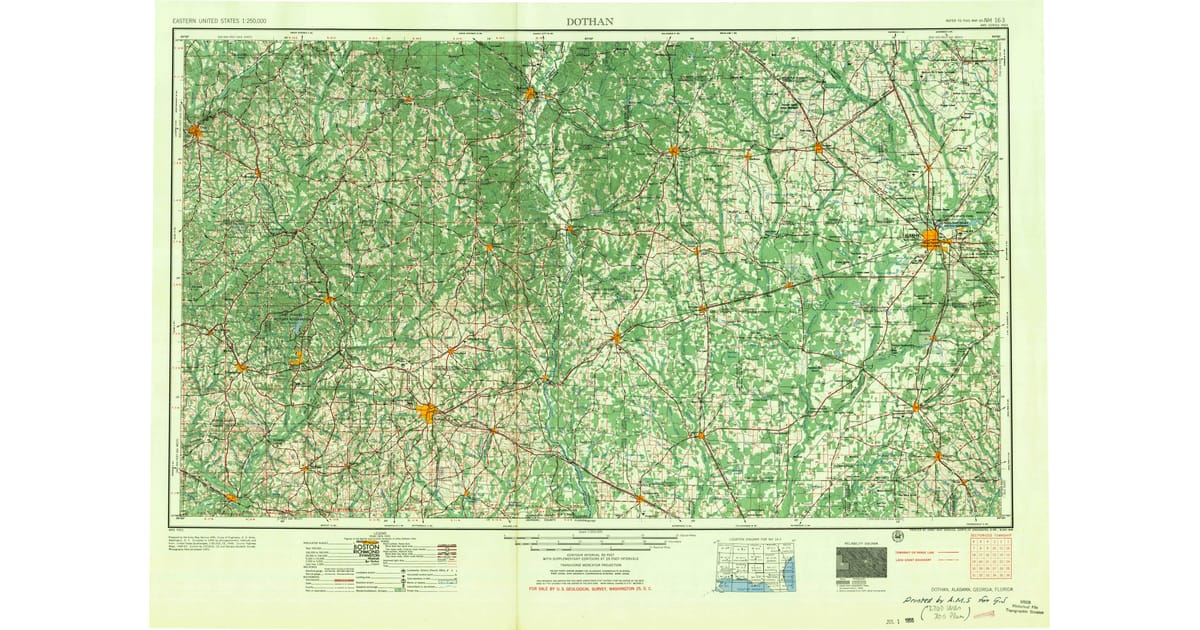 1955 Map of Dothan, AL — High-Res | Pastmaps