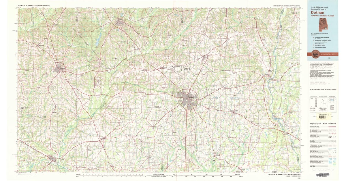 1980s Maps of Coffee County, AL | Pastmaps