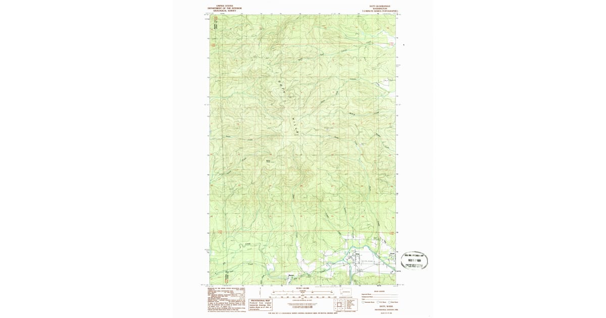 1986 Map of Doty, Lewis County, WA — High-Res | Pastmaps