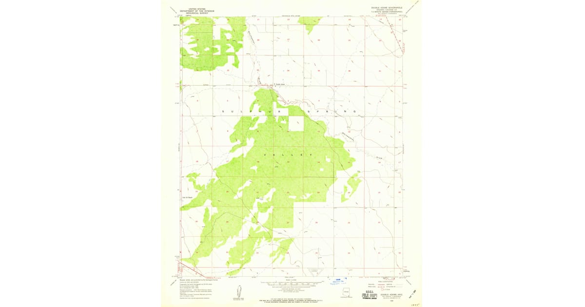 1958 Map of Double Adobe, Cochise County, AZ — High-Res | Pastmaps