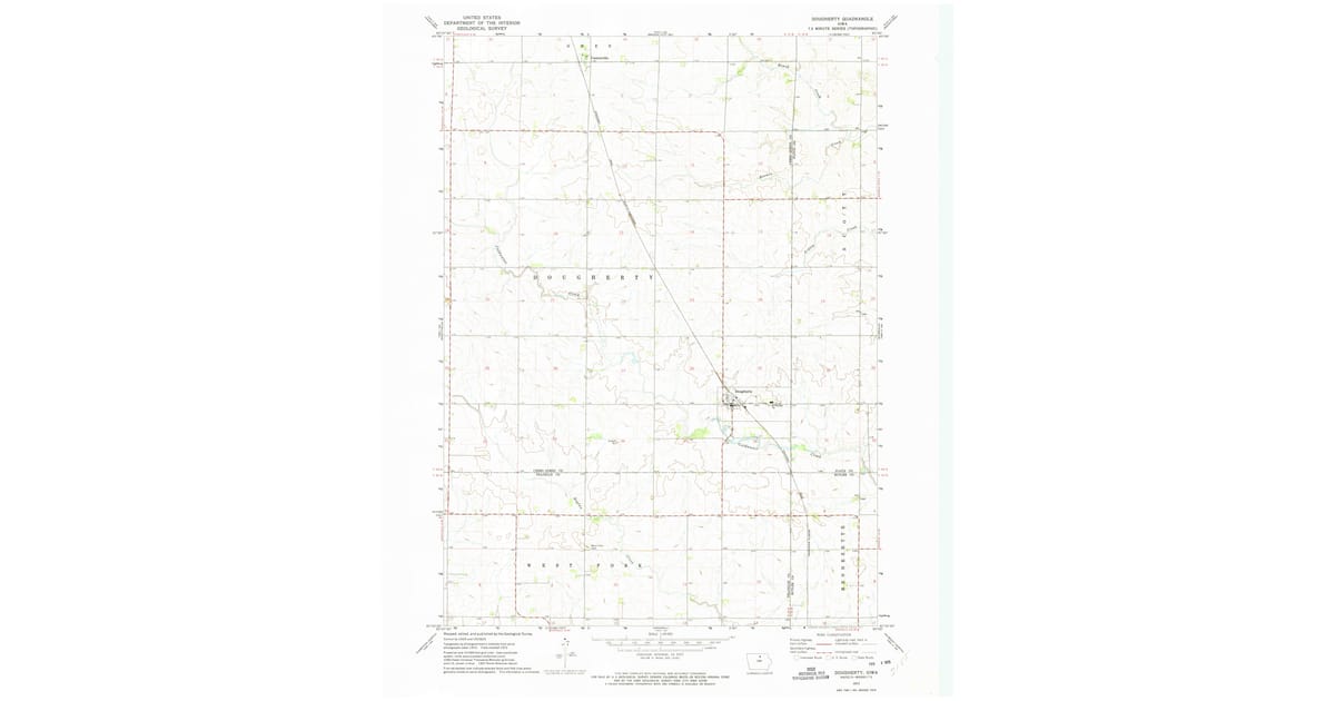 1972 Map of Dougherty, IA — High-Res | Pastmaps