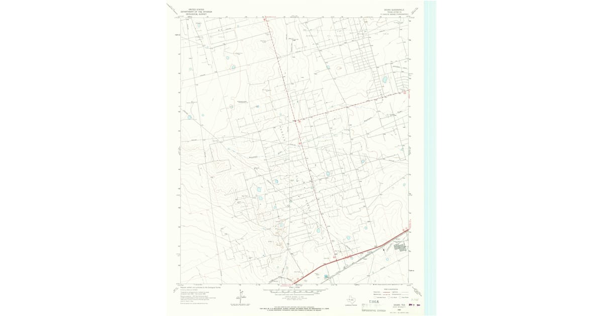 1964 Map of Douro, Ector County, TX — High-Res | Pastmaps