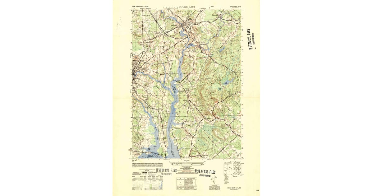 1950 Map of Dover East, Strafford County, NH — High-Res | Pastmaps