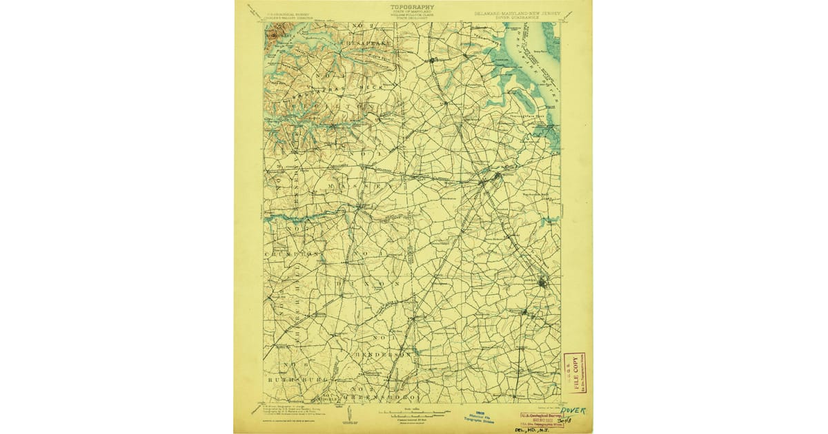 1900s (20th Century) Maps of Rising Sun–Lebanon, DE | Pastmaps