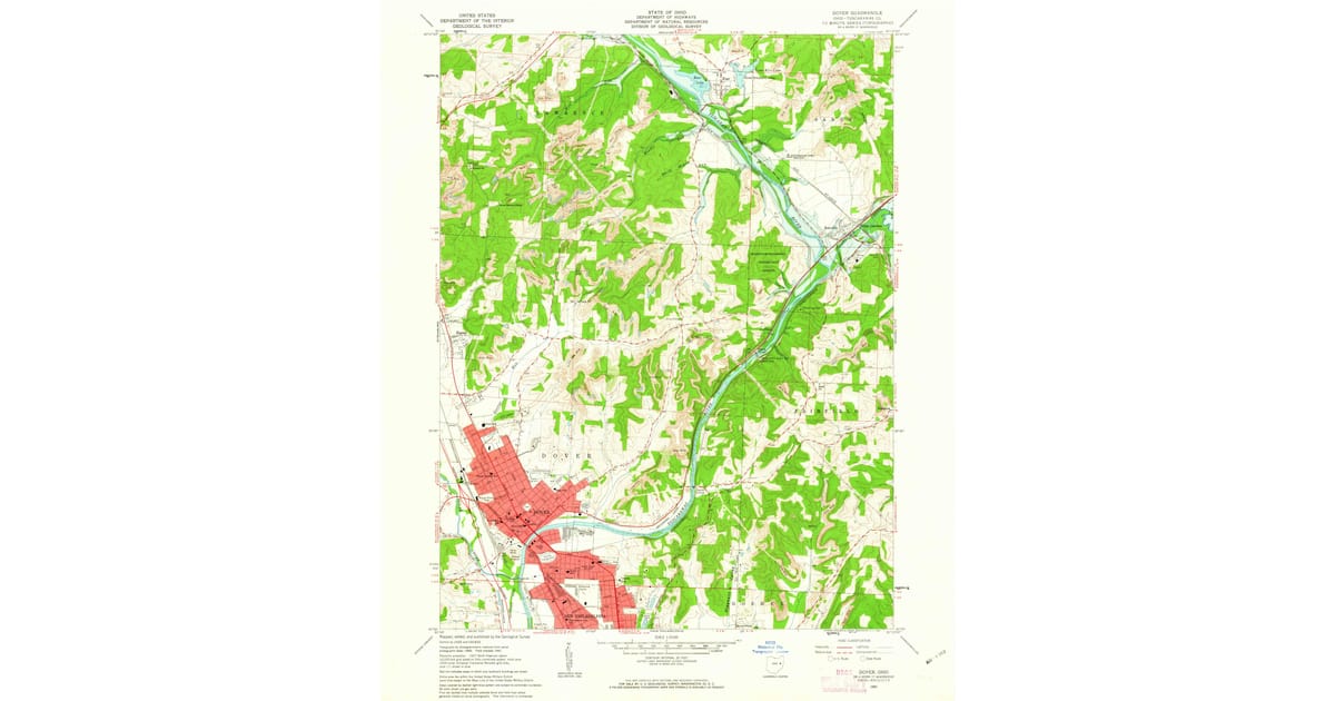 1961 Map of Dover, OH — High-Res | Pastmaps
