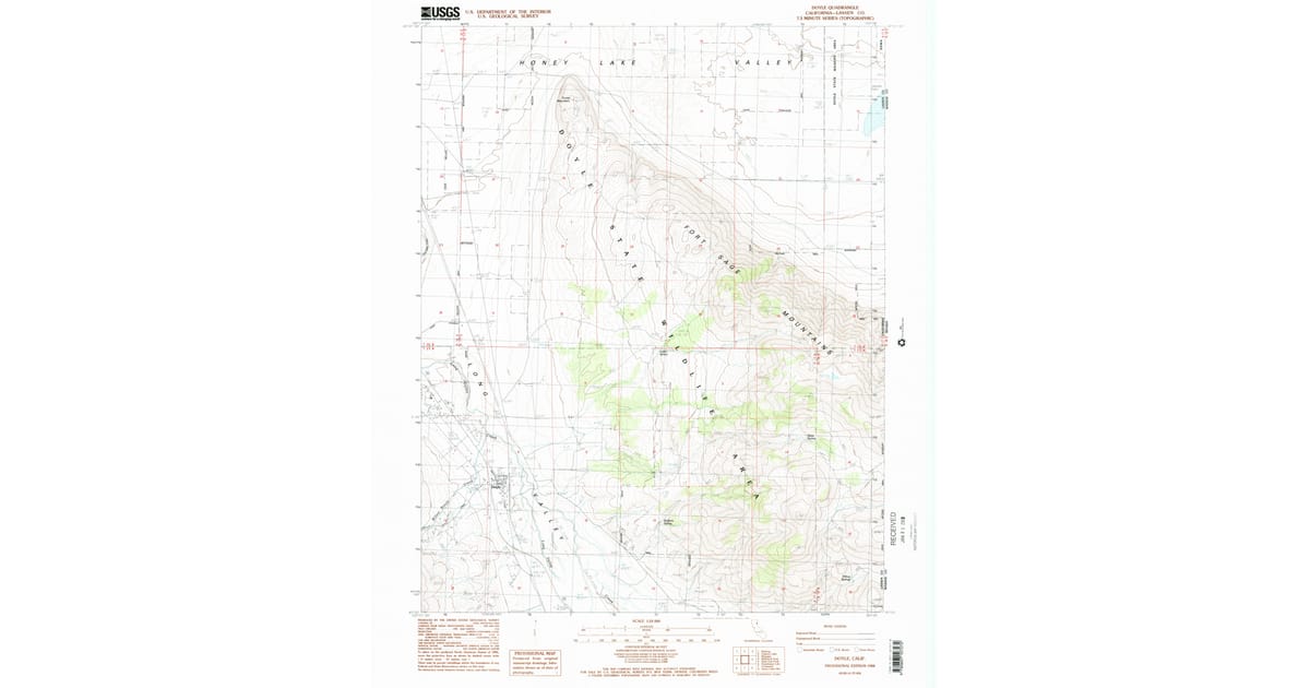 1988 Map of Doyle, CA — High-Res | Pastmaps