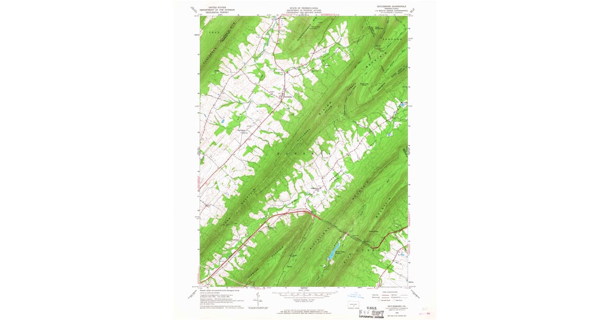 1966 Map of Doylesburg, Franklin County, PA — High-Res | Pastmaps