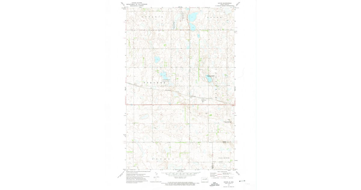 1971 Map of Doyon, Ramsey County, ND — High-Res | Pastmaps
