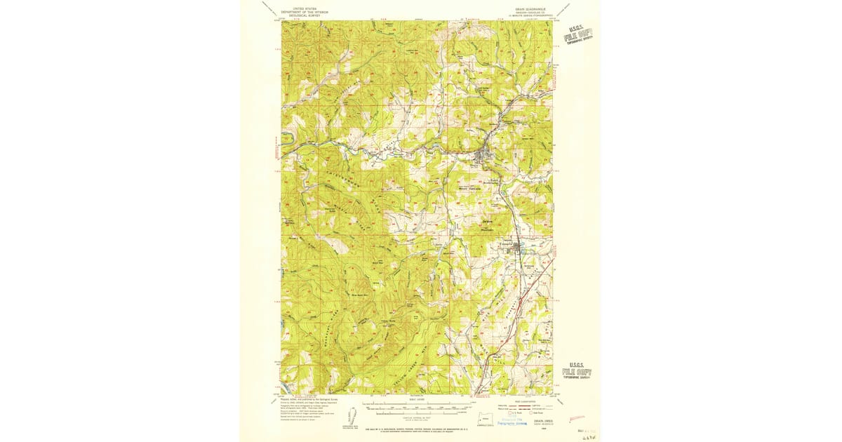 1900s (20th Century) Maps of Drain, OR | Pastmaps