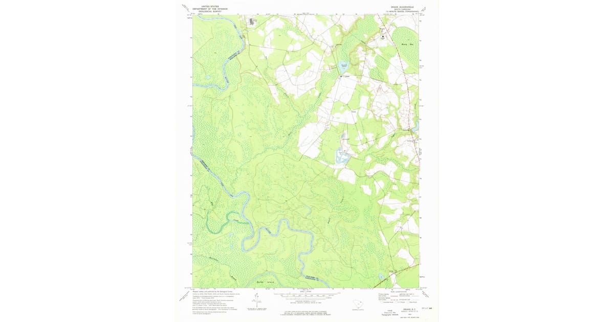 1970s Maps of Blenheim, SC | Pastmaps