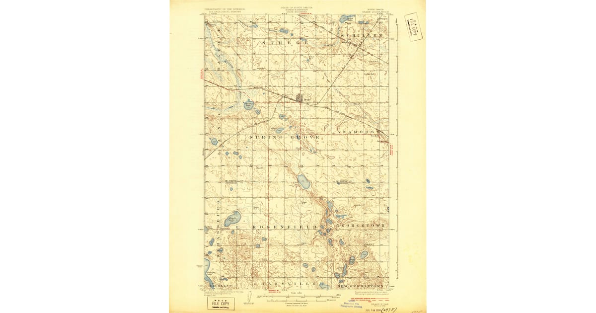 1930 Map of Drake, ND — High-Res | Pastmaps
