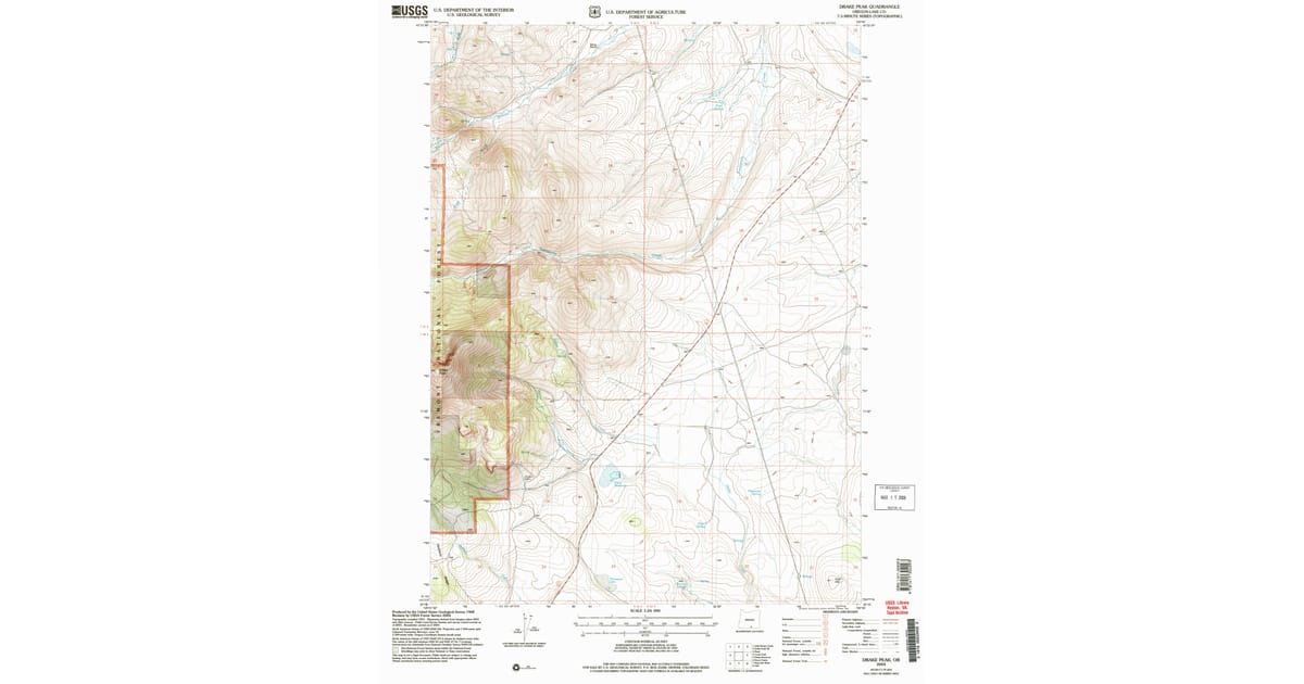 2004 Map of Drake Peak, Lake County, OR — High-Res | Pastmaps