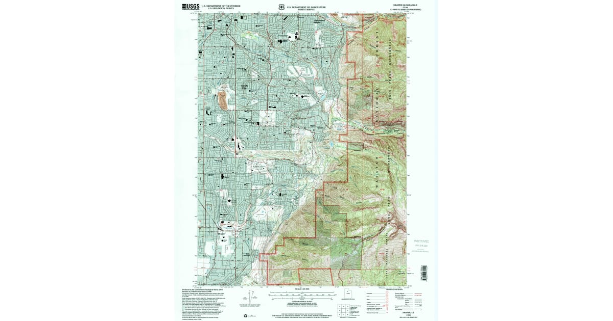 1990s Maps of Bywater Park Estates, Cottonwood Heights | Pastmaps