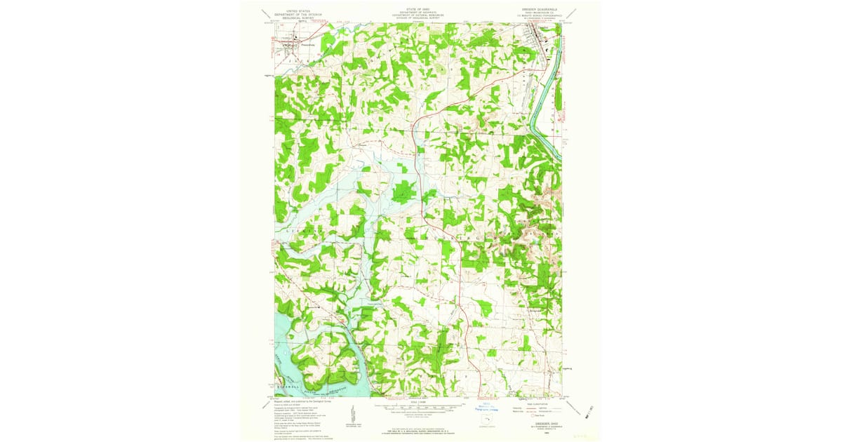 1962 Map of Dresden, OH — High-Res | Pastmaps
